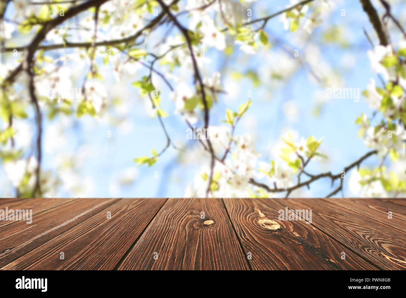 empty table for product display montages Stock Photo - Alamy