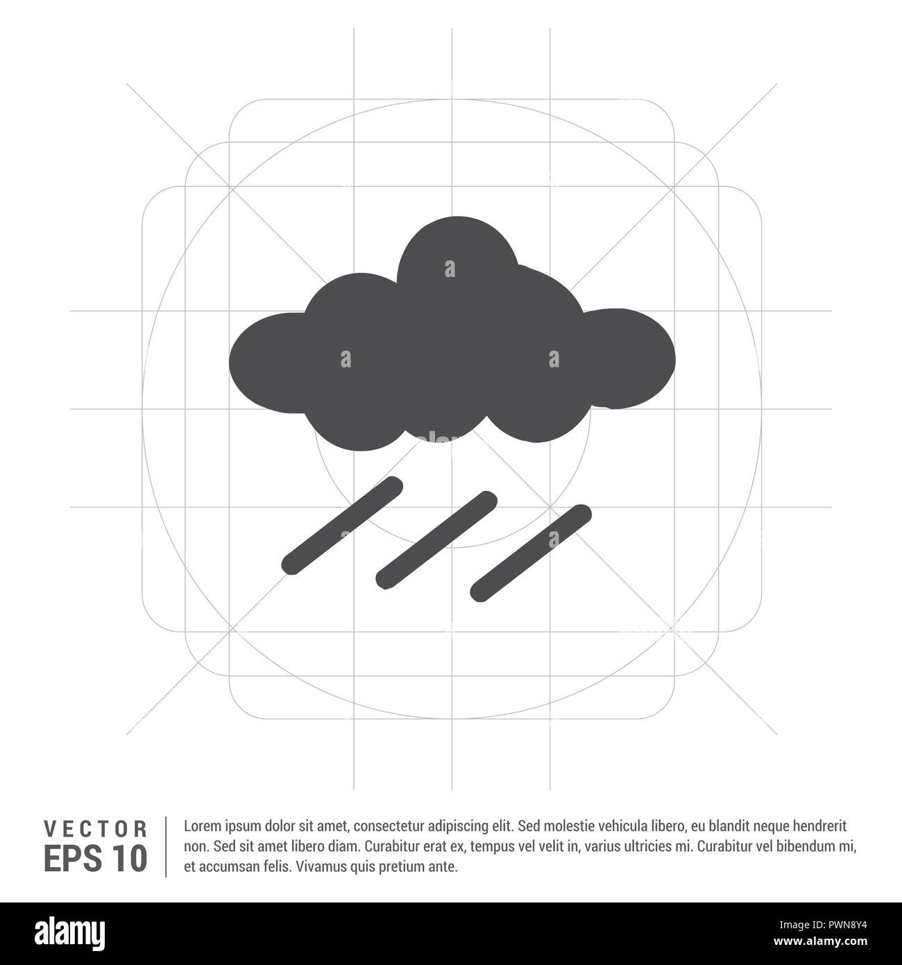Rain Cloud Icon Stock Vector Image & Art - Alamy