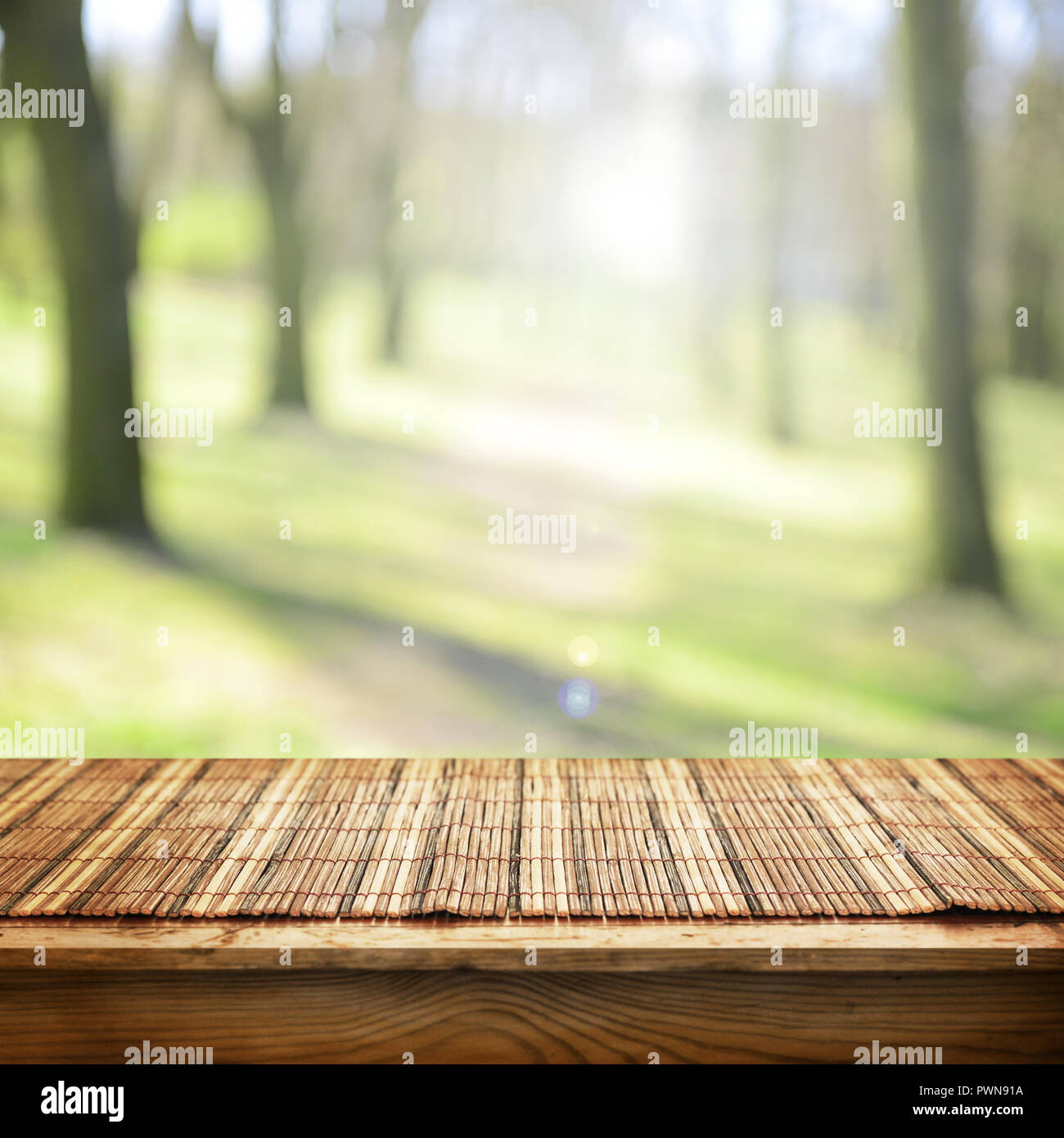 empty table for product display montages Stock Photo - Alamy