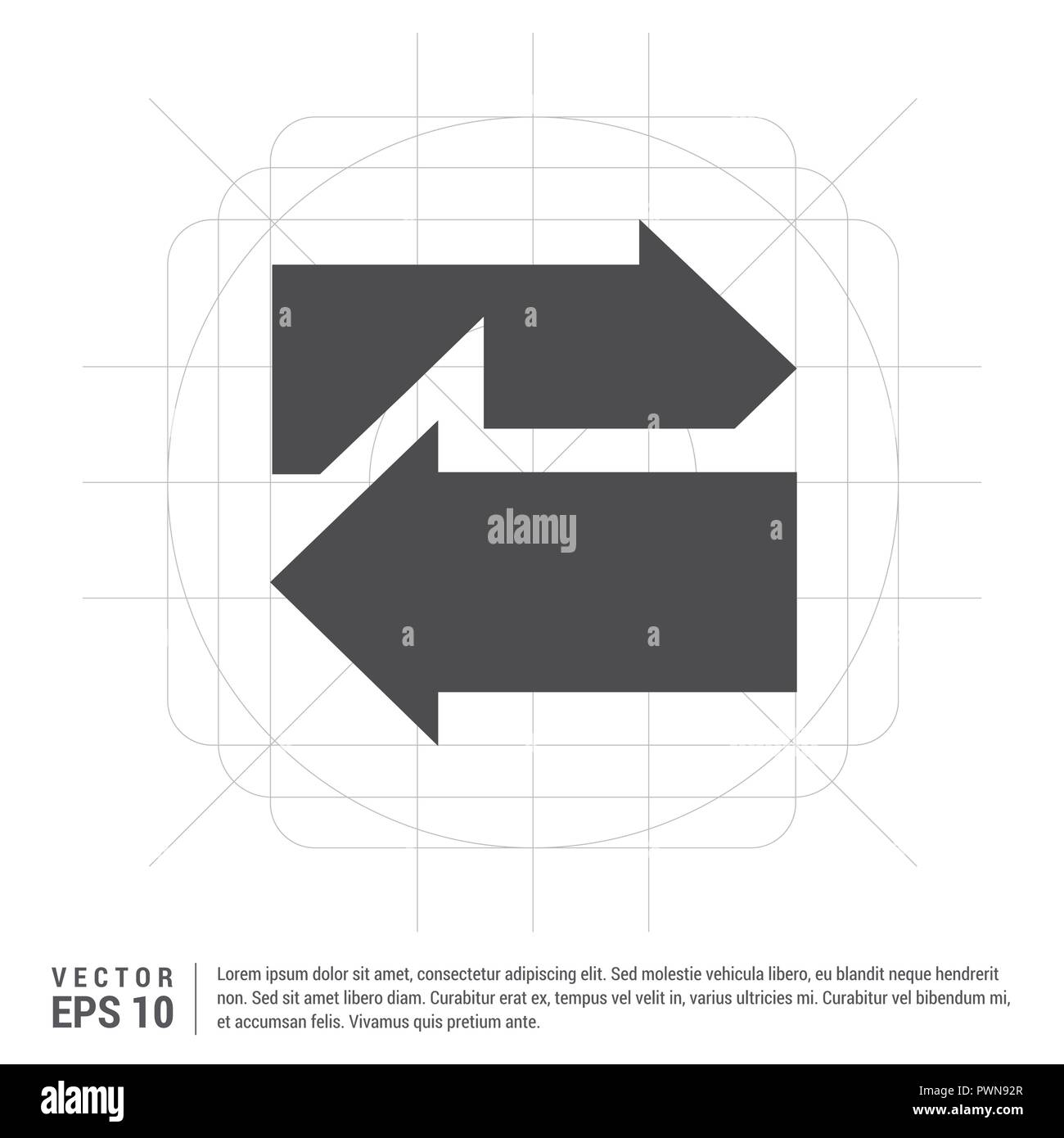 2 side arrow Icon Stock Vector Image & Art - Alamy