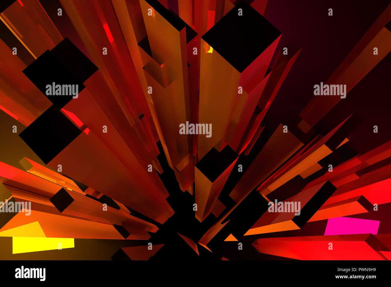 Block or shapre, pillar, colorful lighting. For web page, wallpaper ...