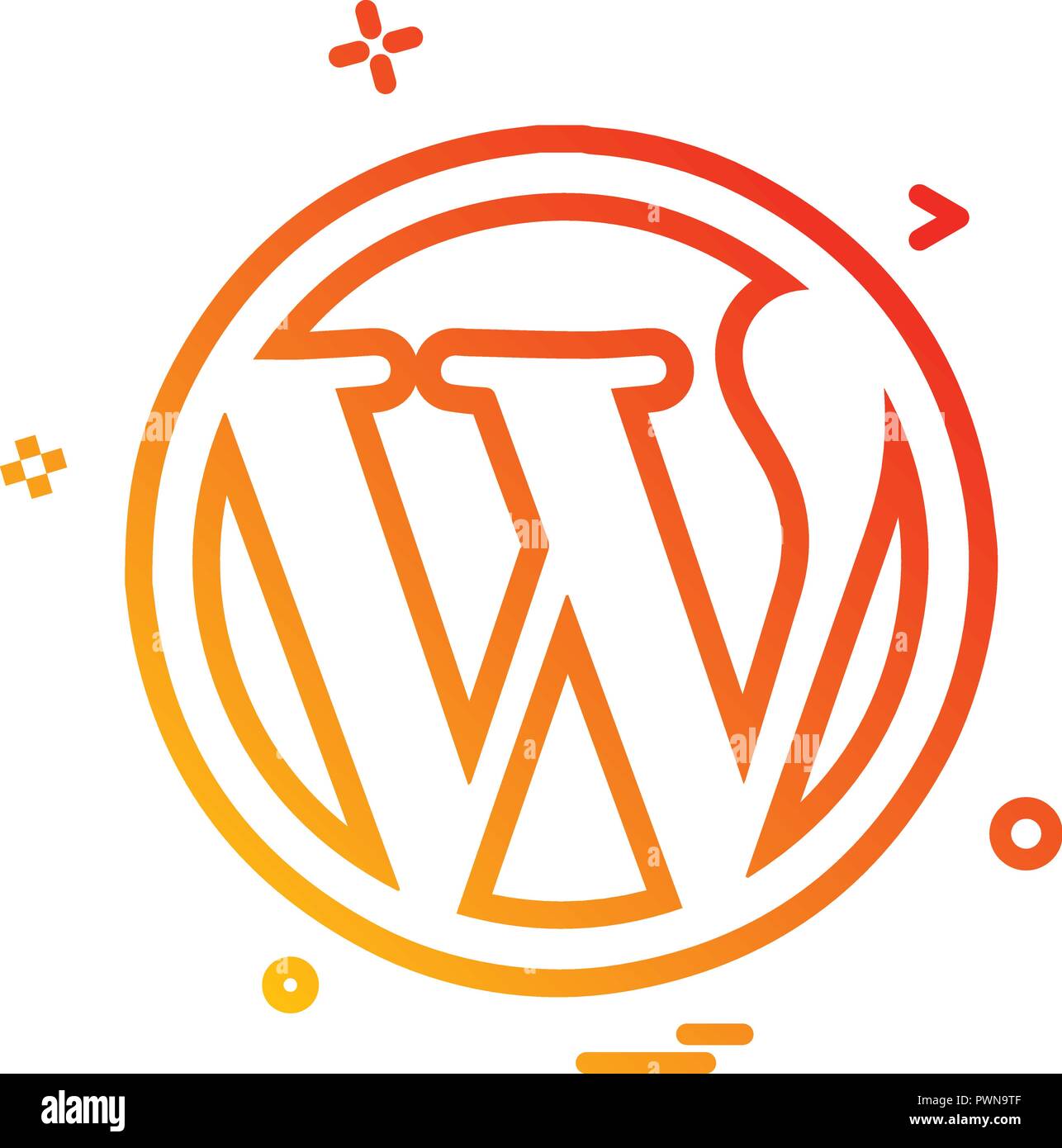 Wordpress icon design vector Stock Vector Image & Art - Alamy