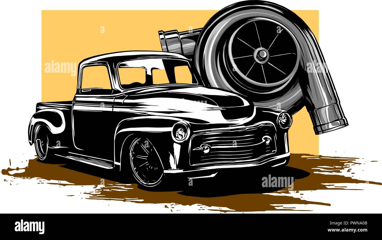 vector illustration Turbo on isolated white background Stock Vector ...