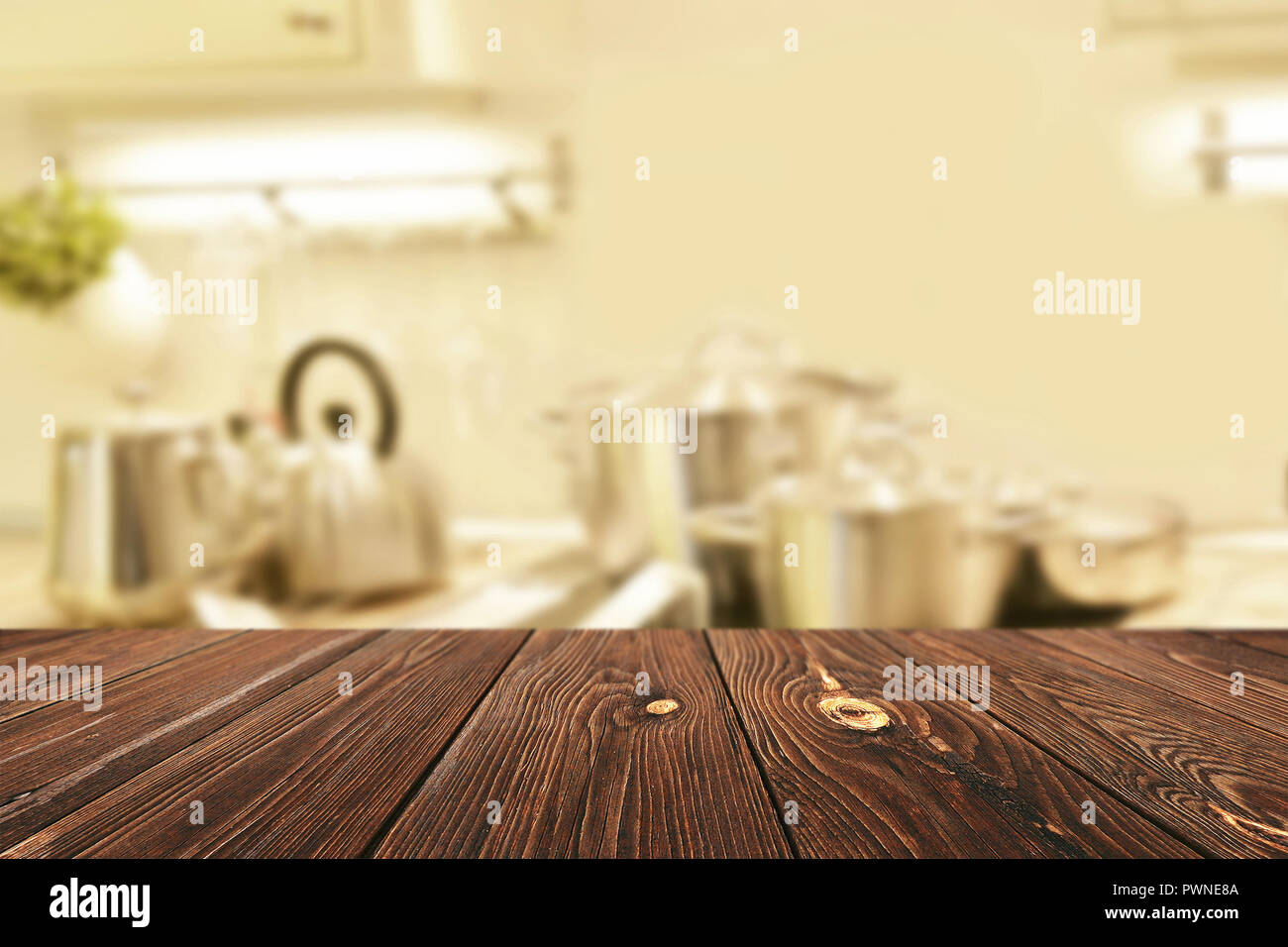 empty table for display montages Stock Photo - Alamy