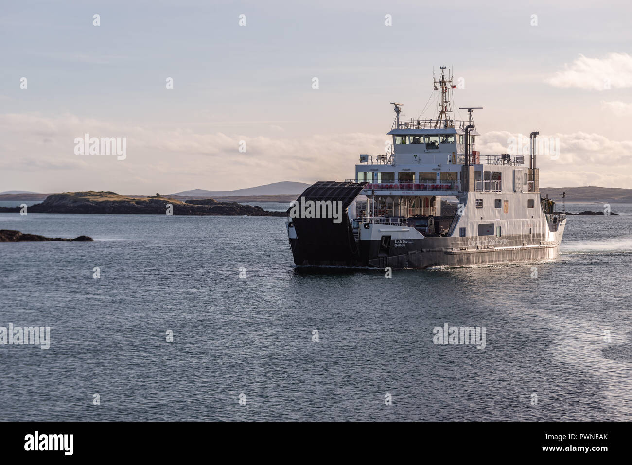 ship in the Port of Leverburgh, Isle of Harris, Outer Hebrides ...