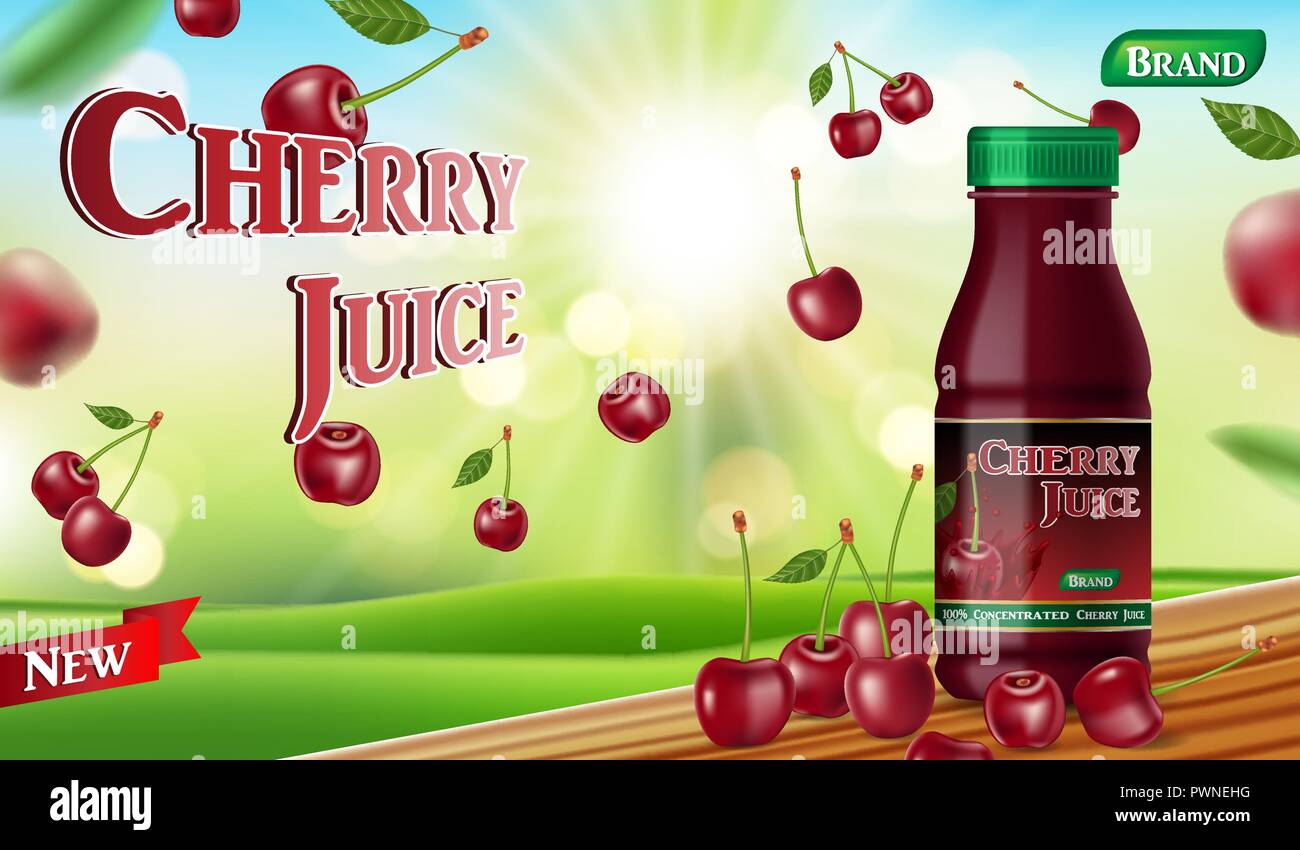 Plastic label cherry Stock Vector Images - Alamy