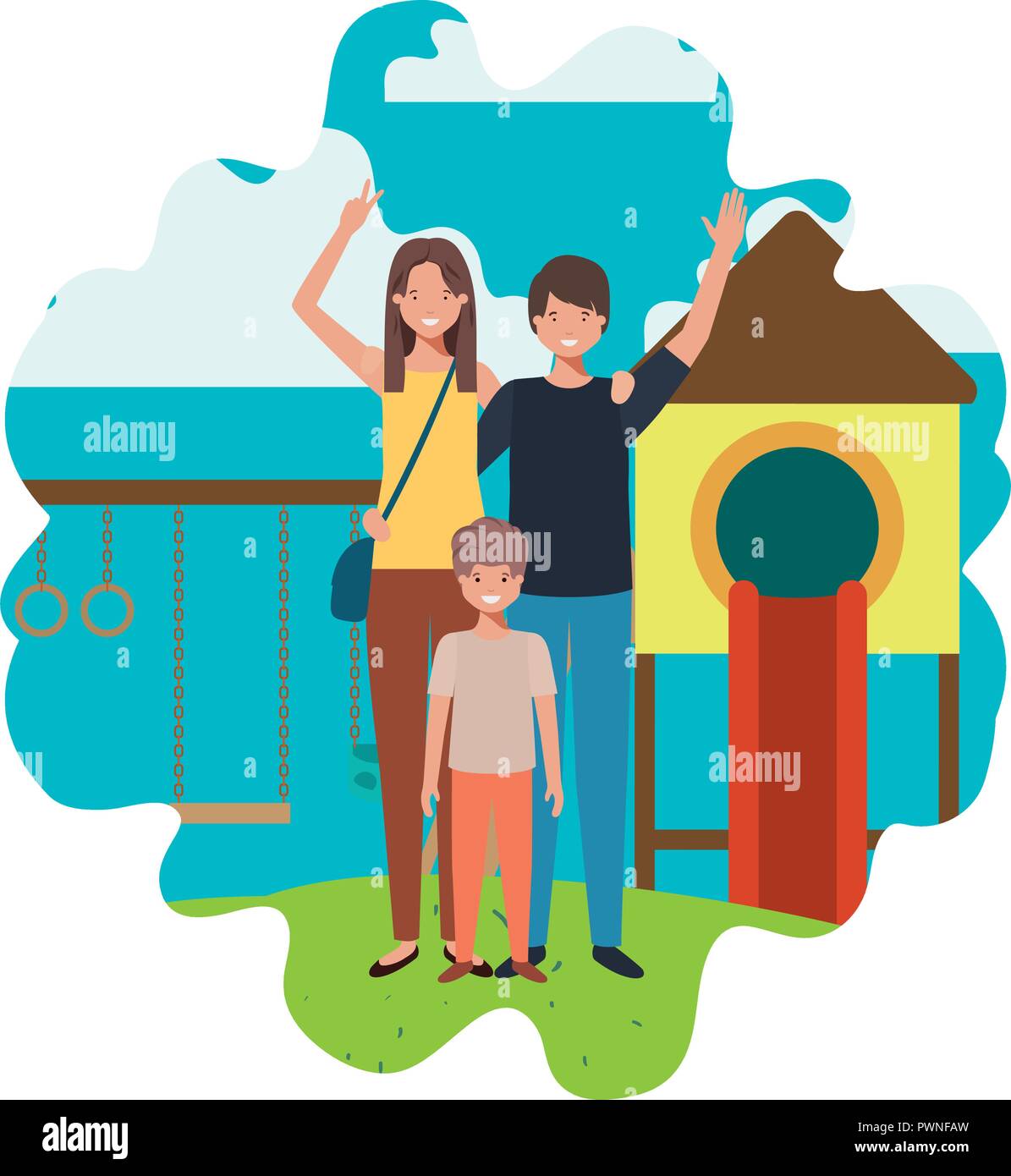 Adult play slide Stock Vector Images - Alamy