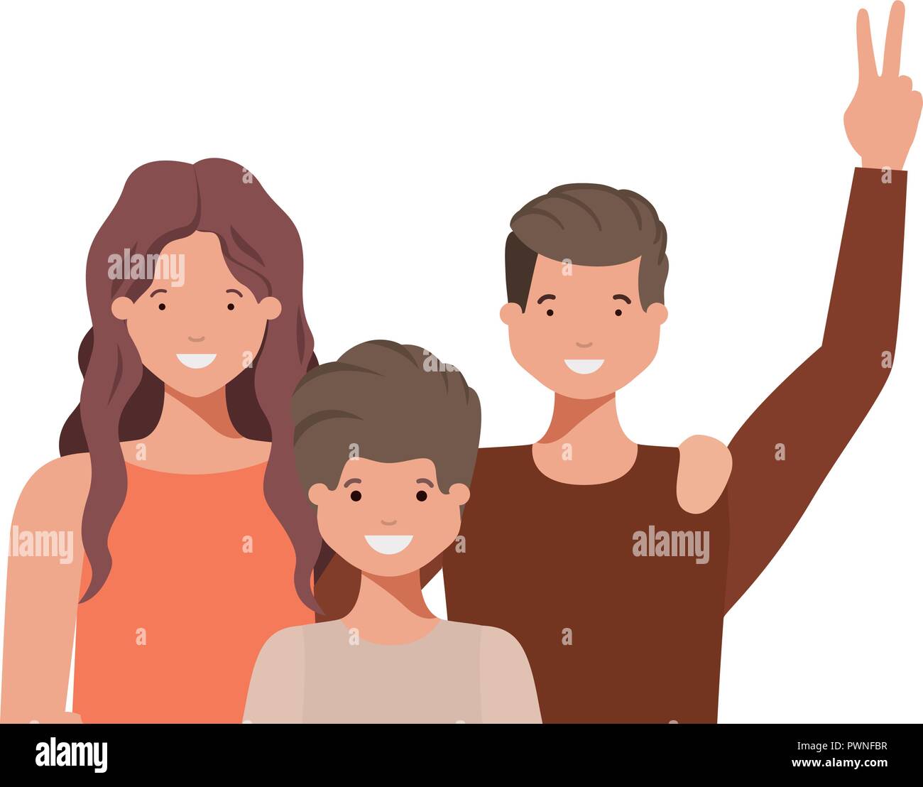 Cartoon dad waving hi-res stock photography and images - Alamy