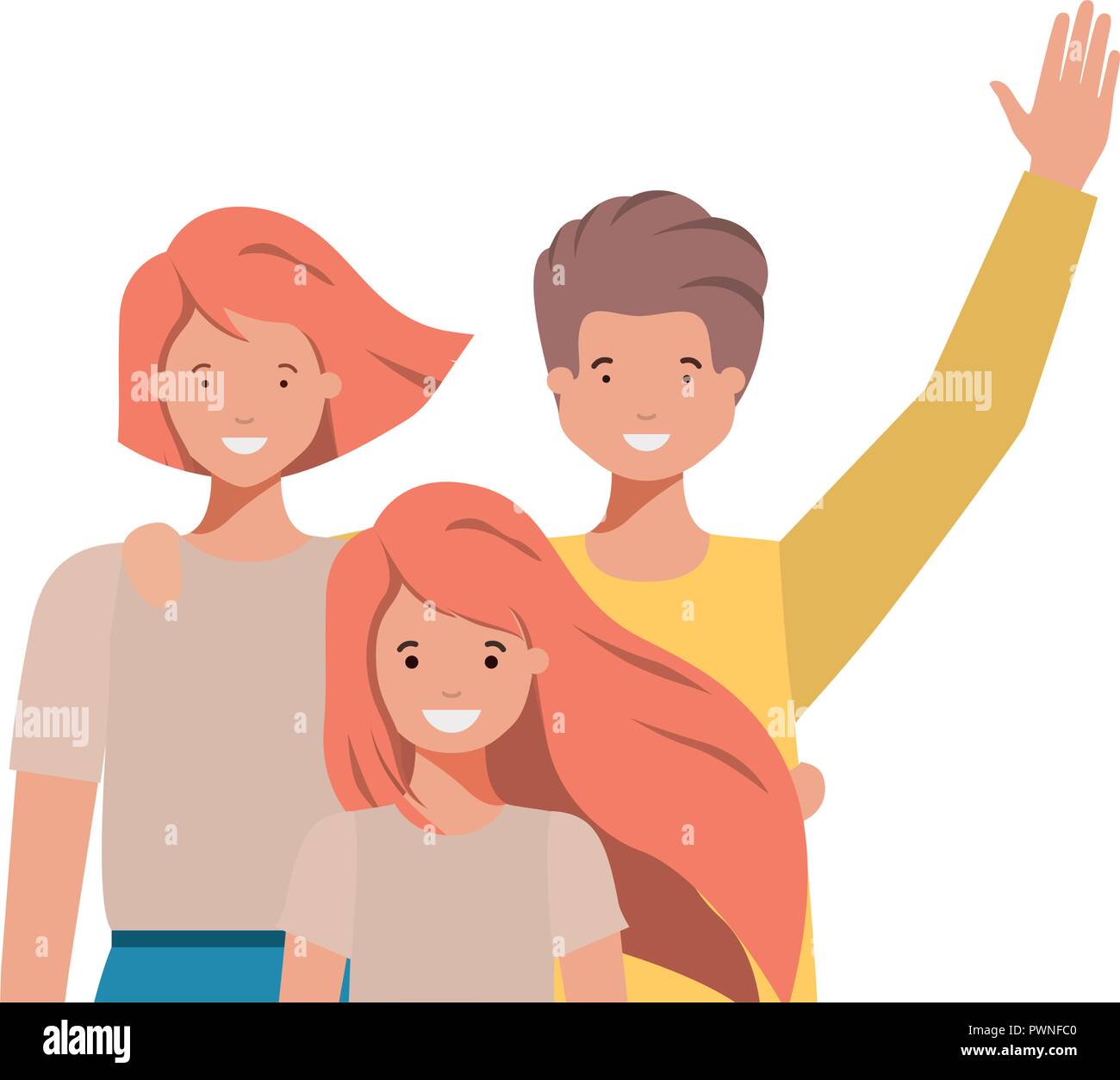 Cartoon dad waving hi-res stock photography and images - Alamy