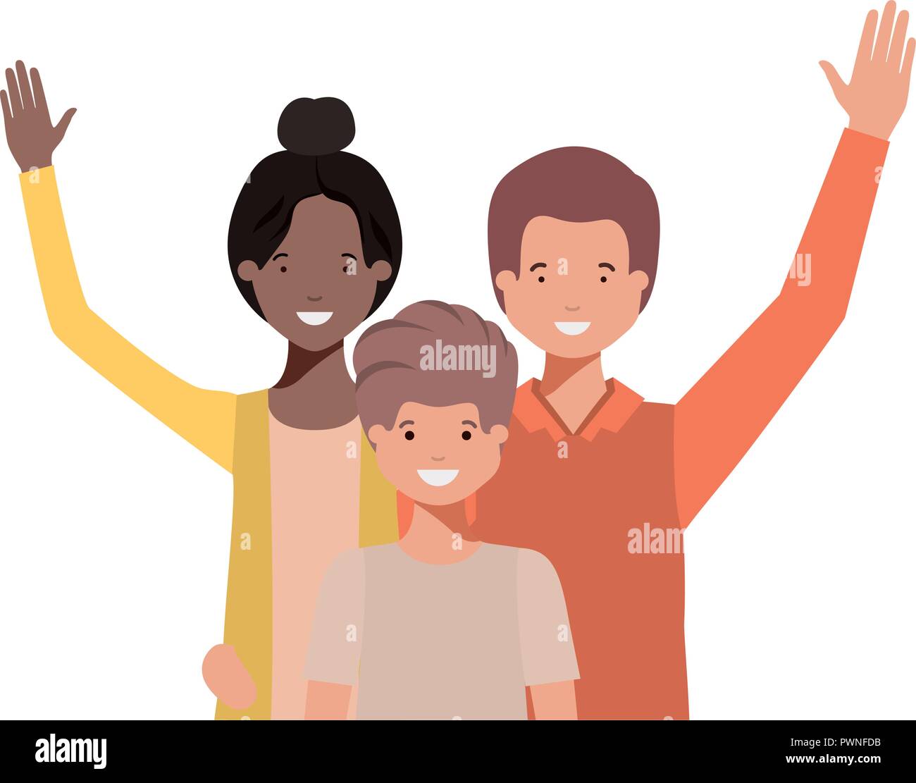 Cartoon dad waving hi-res stock photography and images - Alamy