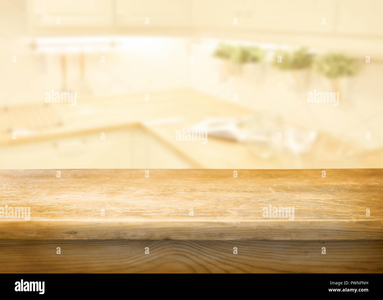 empty table for product display montages Stock Photo - Alamy