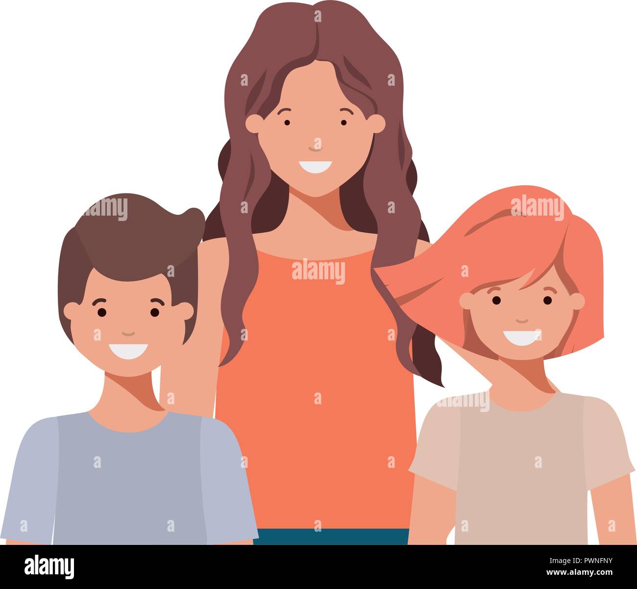 family smiling and waving avatar character Stock Vector Image & Art - Alamy