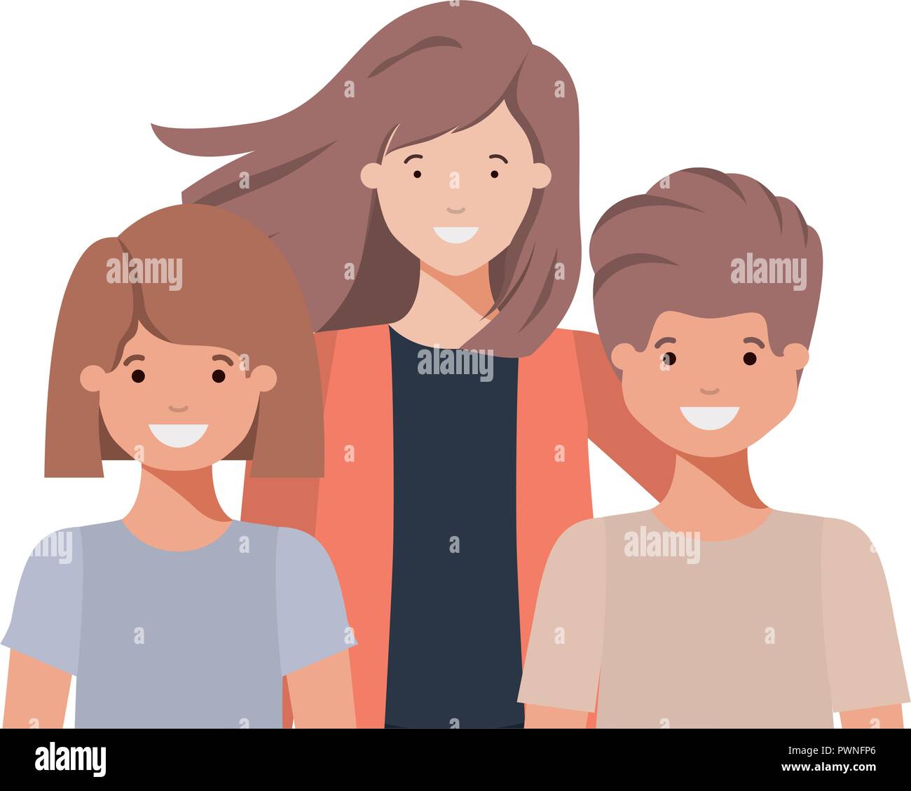 family smiling and waving avatar character Stock Vector Image & Art - Alamy
