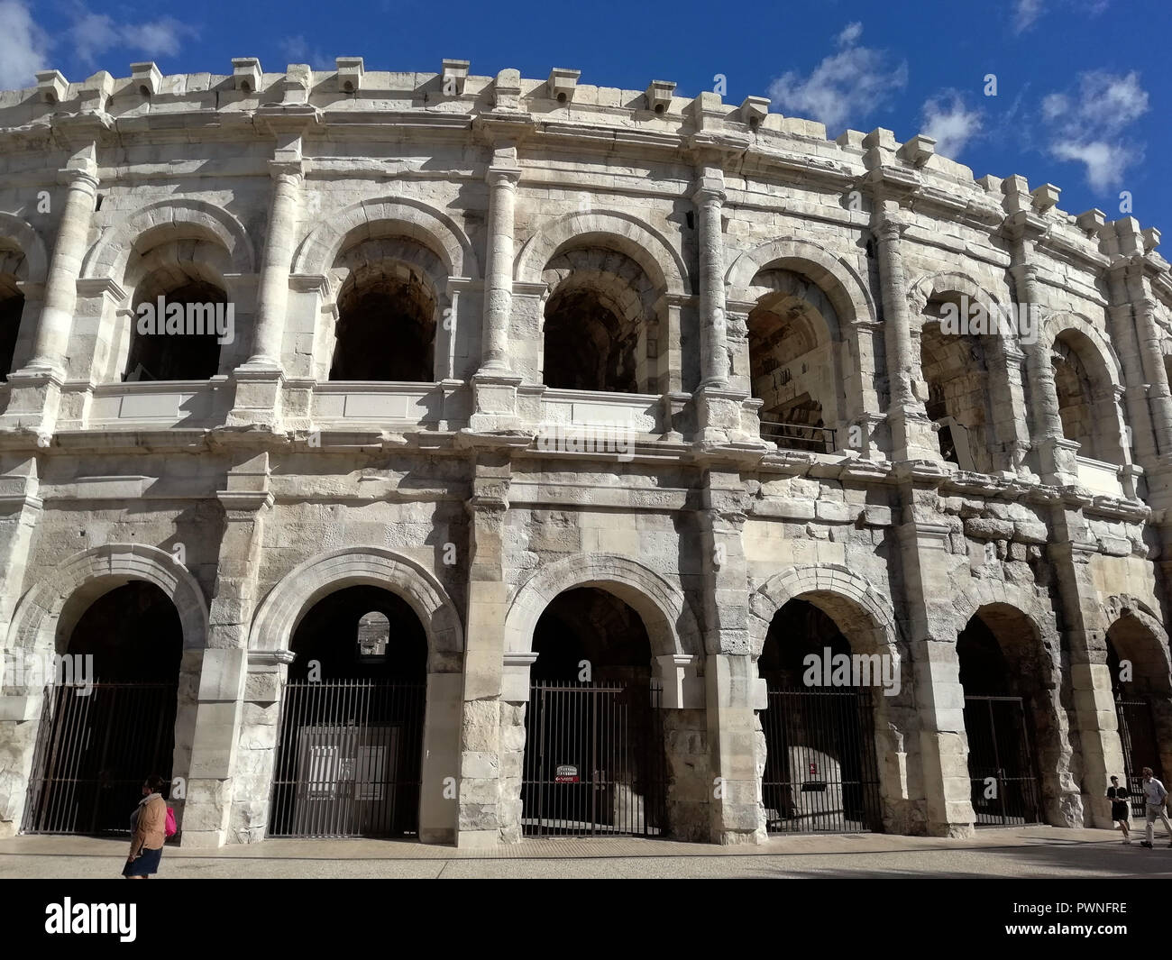Arena of Nimes, Roman amphiteatre, Gard, Occitanie, France, Europe ...