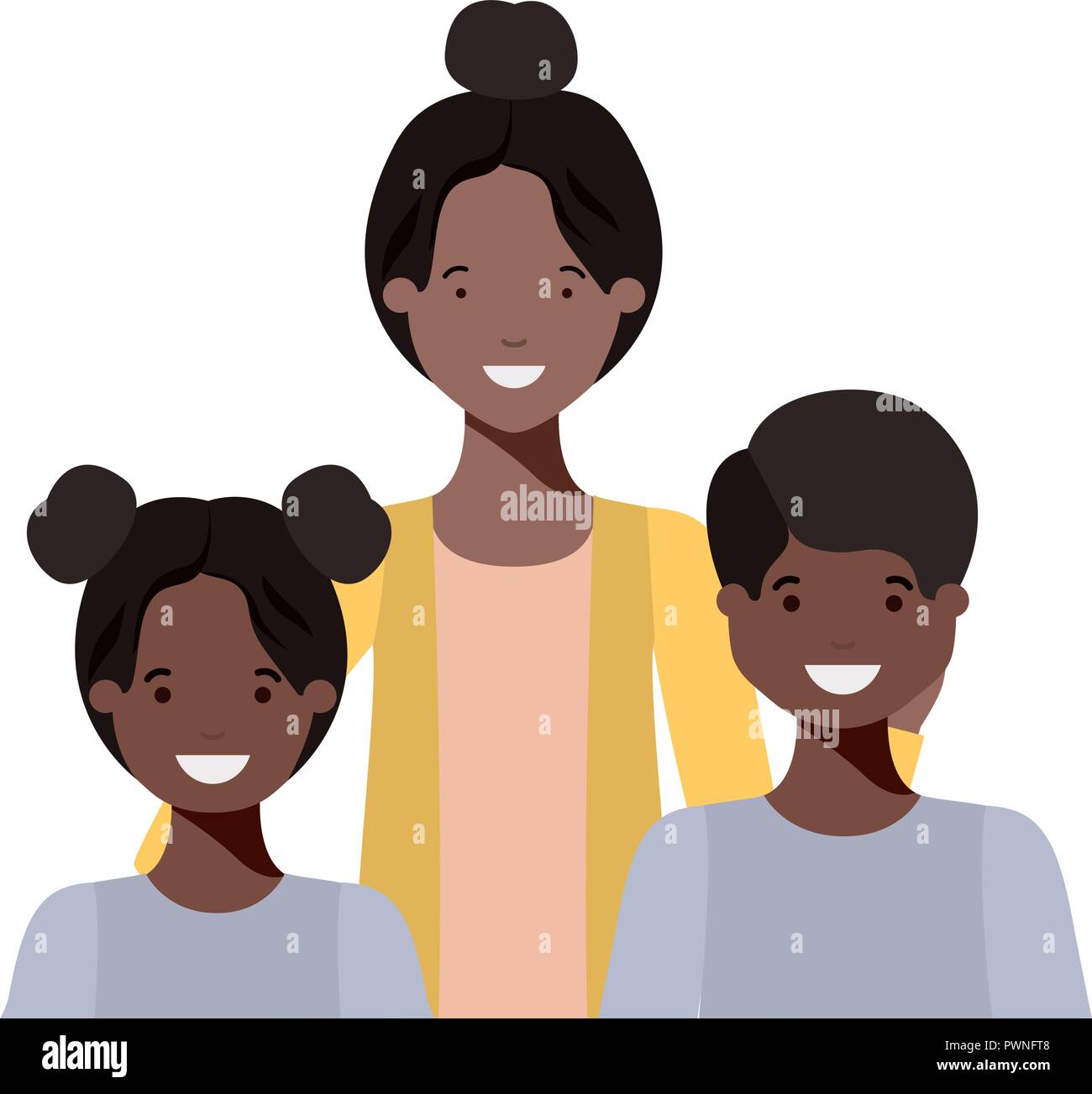 family smiling and waving avatar character Stock Vector Image & Art - Alamy