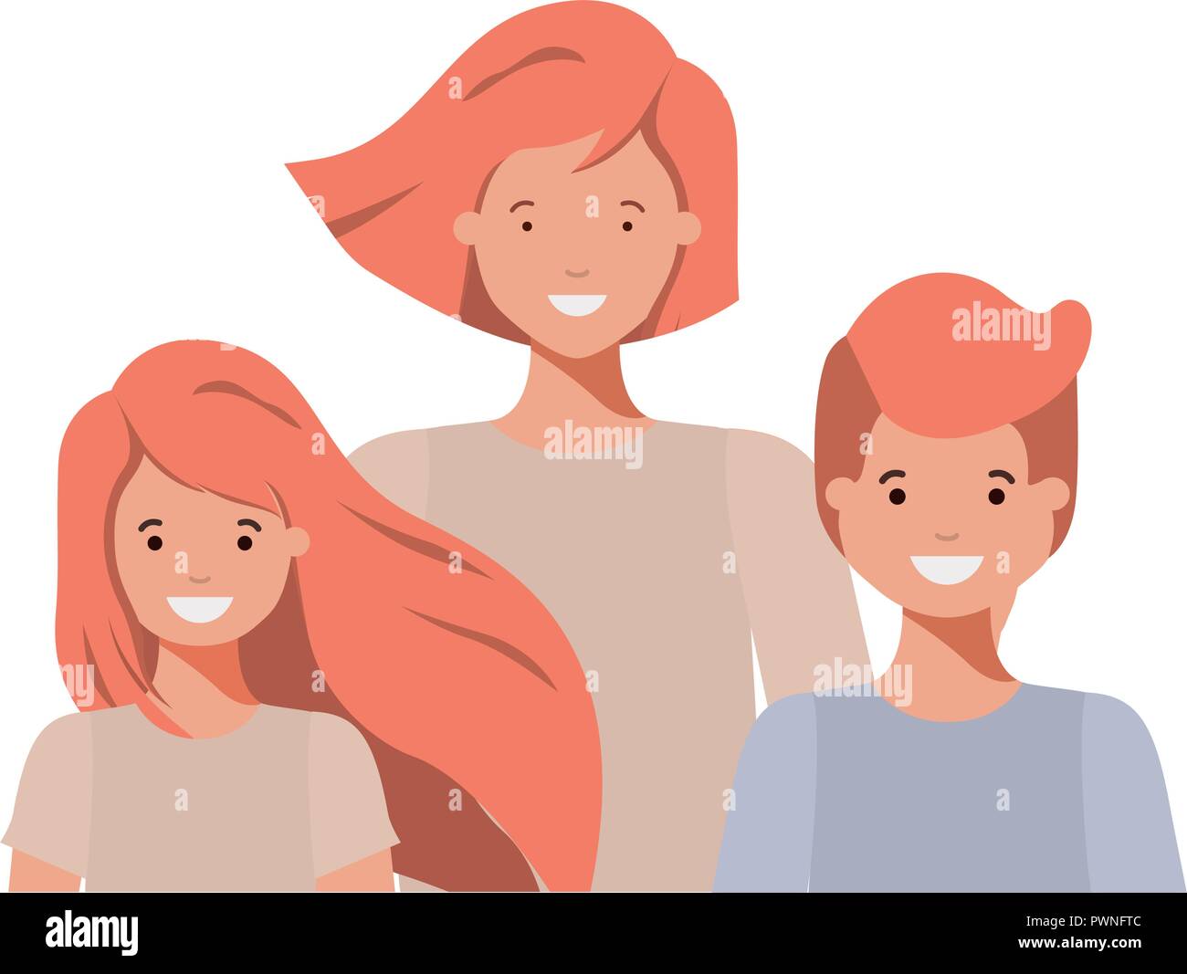 family smiling and waving avatar character Stock Vector Image & Art - Alamy