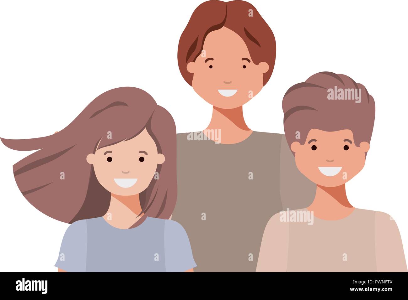 family smiling and waving avatar character Stock Vector Image & Art - Alamy
