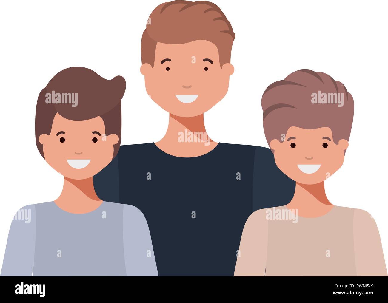 family smiling and waving avatar character Stock Vector Image & Art - Alamy