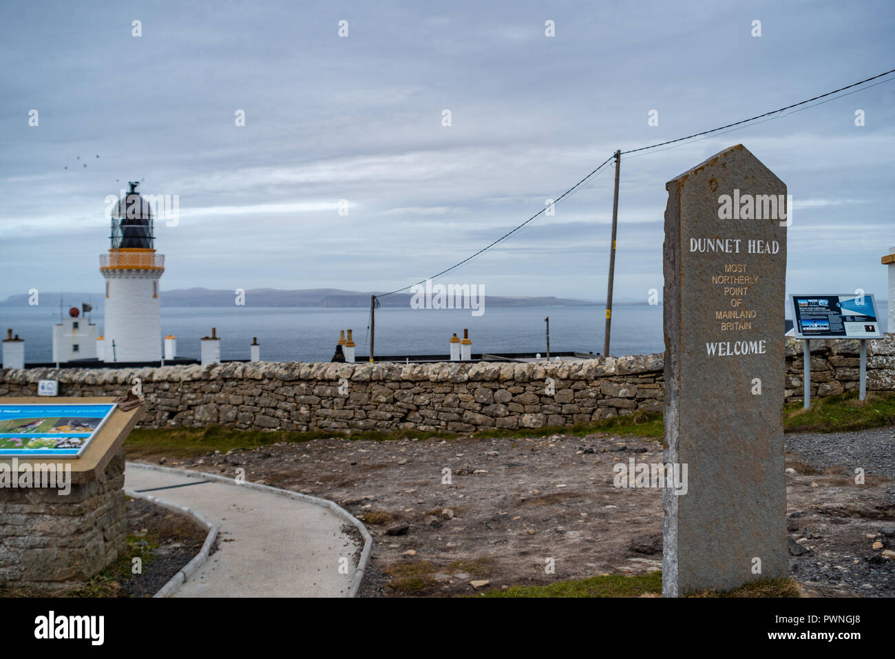 Lighthouse, Dunnet Head,, north coast, Scotland, Uk Stock Photo - Alamy