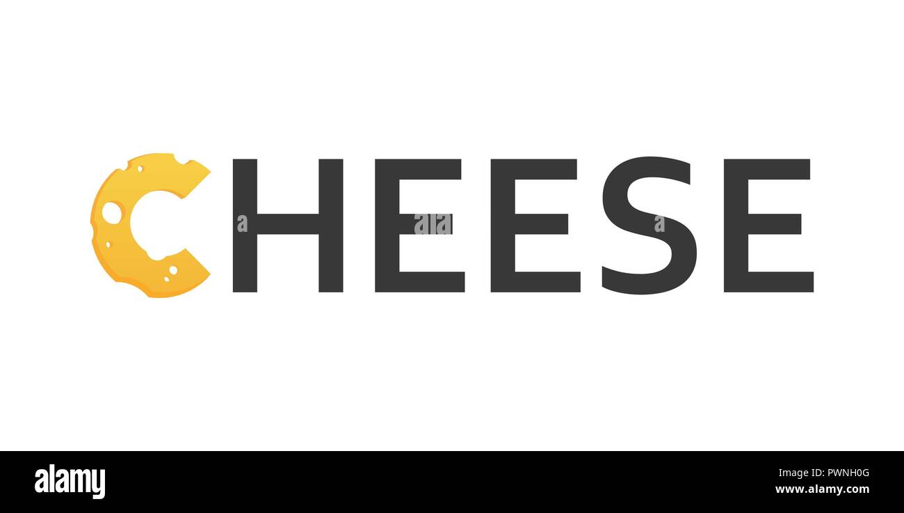 Cheese Logo, Vector Illustration isolated on white background Stock ...