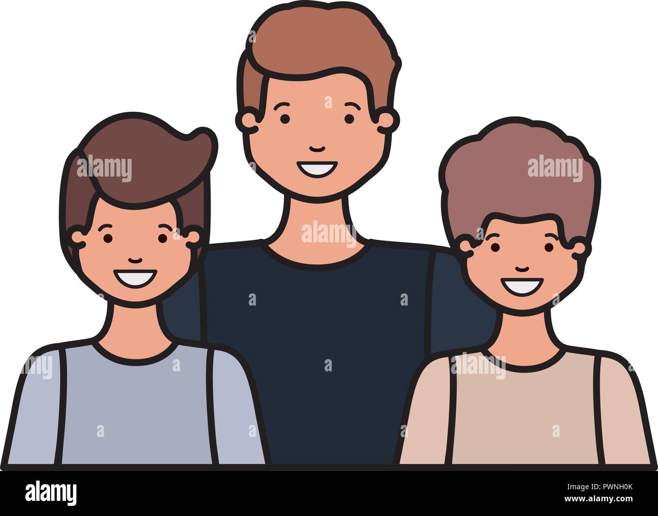 family smiling and waving avatar character Stock Vector Image & Art - Alamy