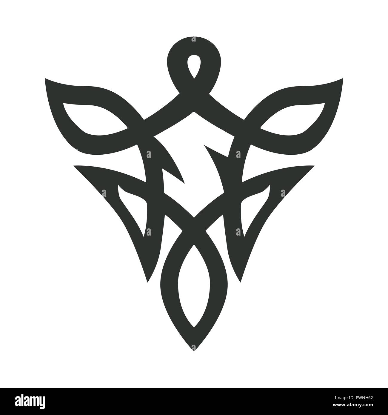 Celtic or North Necklace, Symbol of Scandinavia, Flat Vector ...