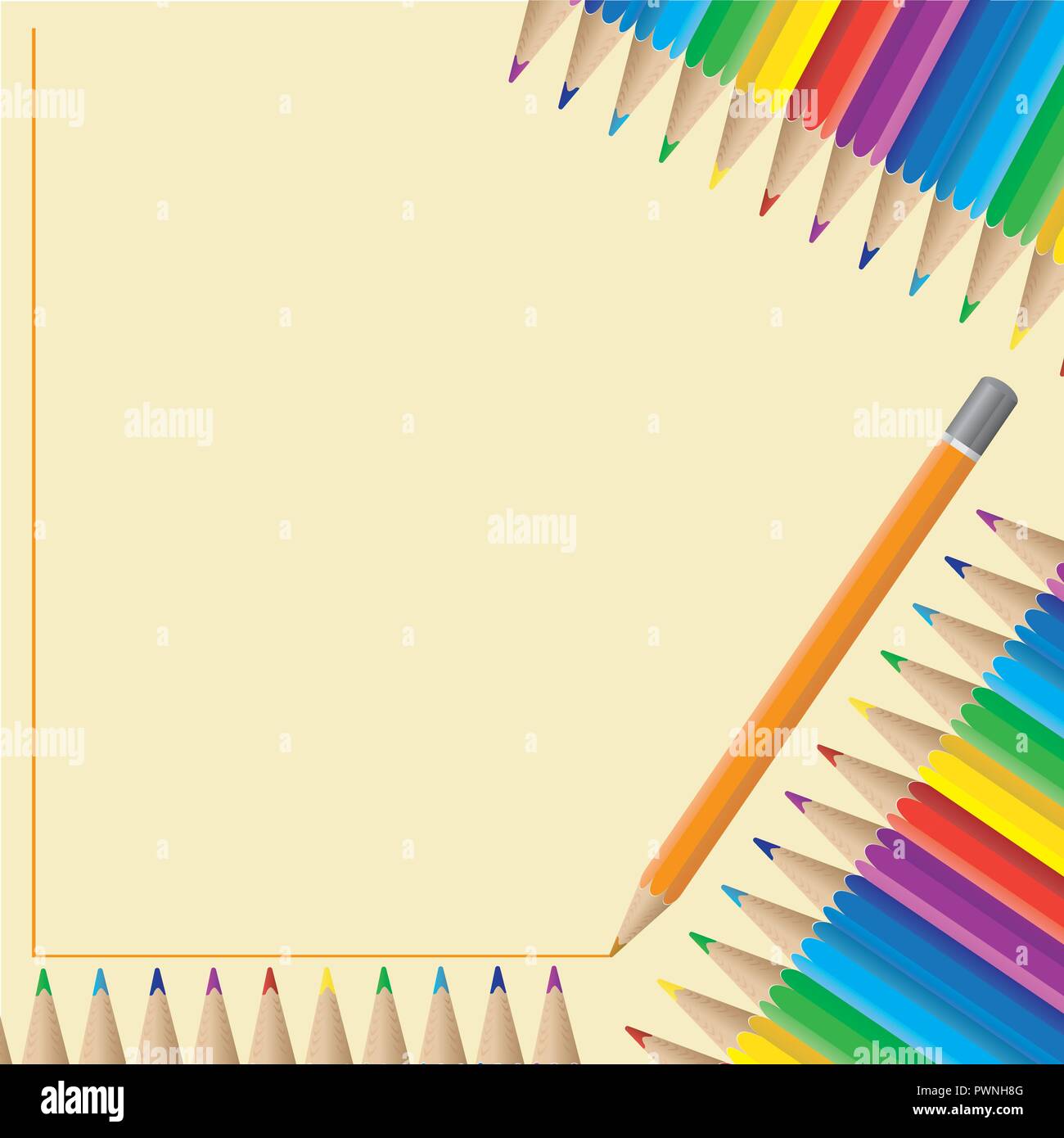 Edged pencils hi-res stock photography and images - Alamy