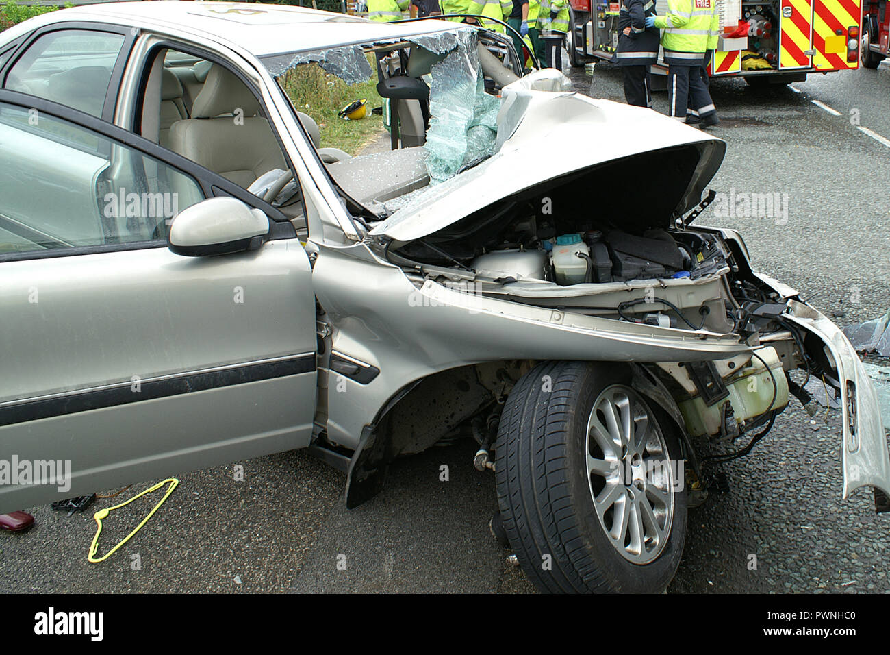 road traffic collision, RTC, car crash Stock Photo - Alamy