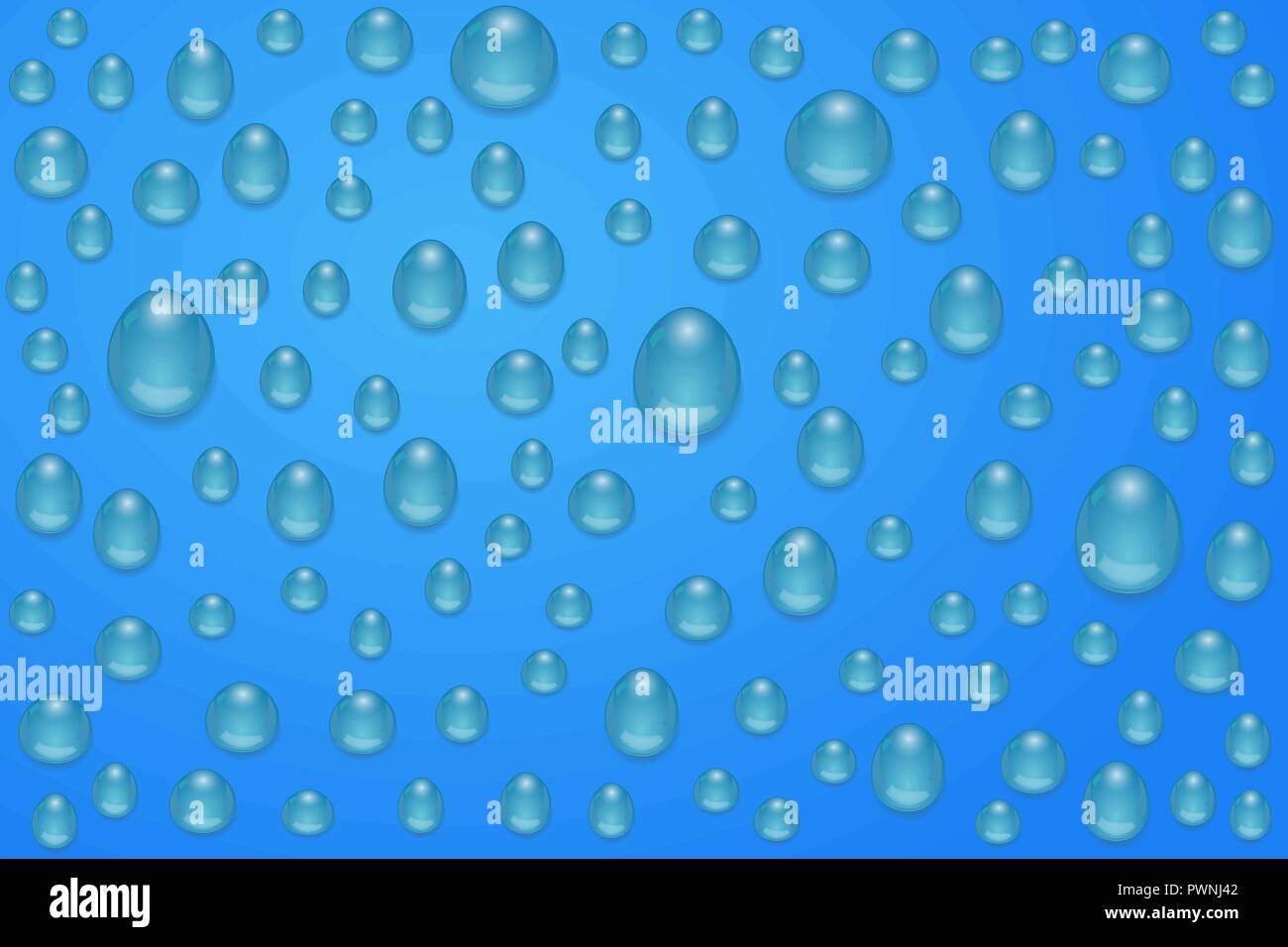 Water background with drops. Bright blue design Stock Vector Image ...