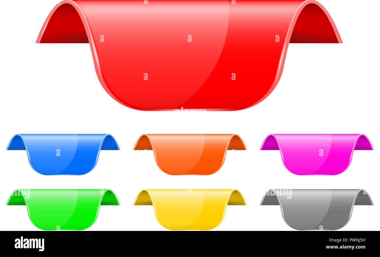 Sticker labels. Colored 3d set Stock Vector Image & Art - Alamy