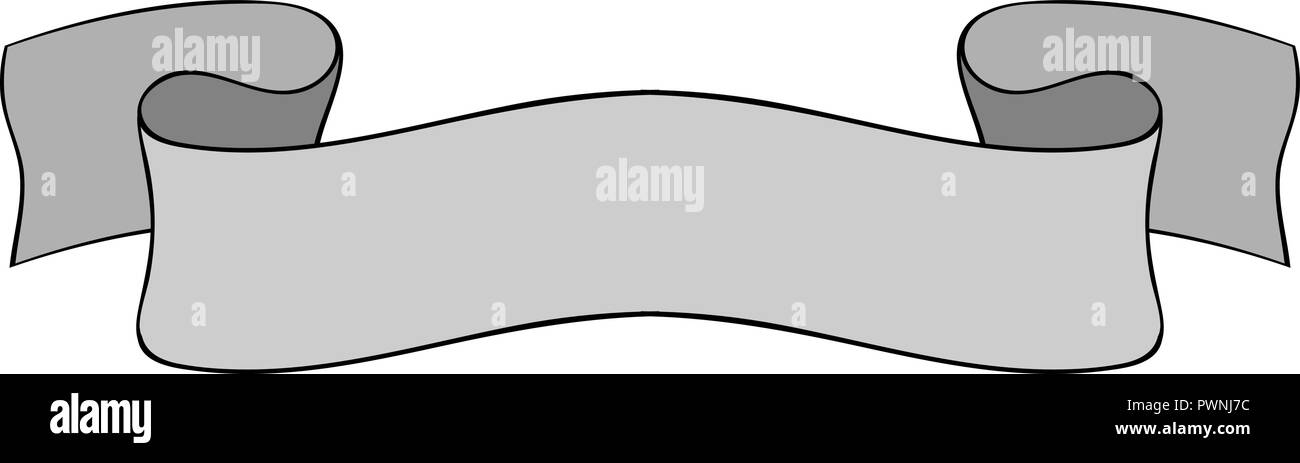 Gray ribbon banner Stock Vector Image & Art - Alamy
