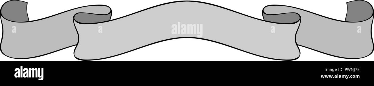 Gray ribbon banner Stock Vector Image & Art - Alamy