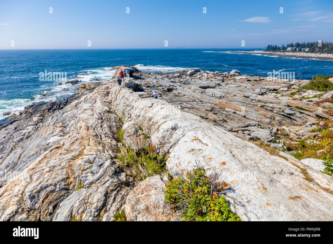 Rocky point with lighthouse hi-res stock photography and images - Alamy