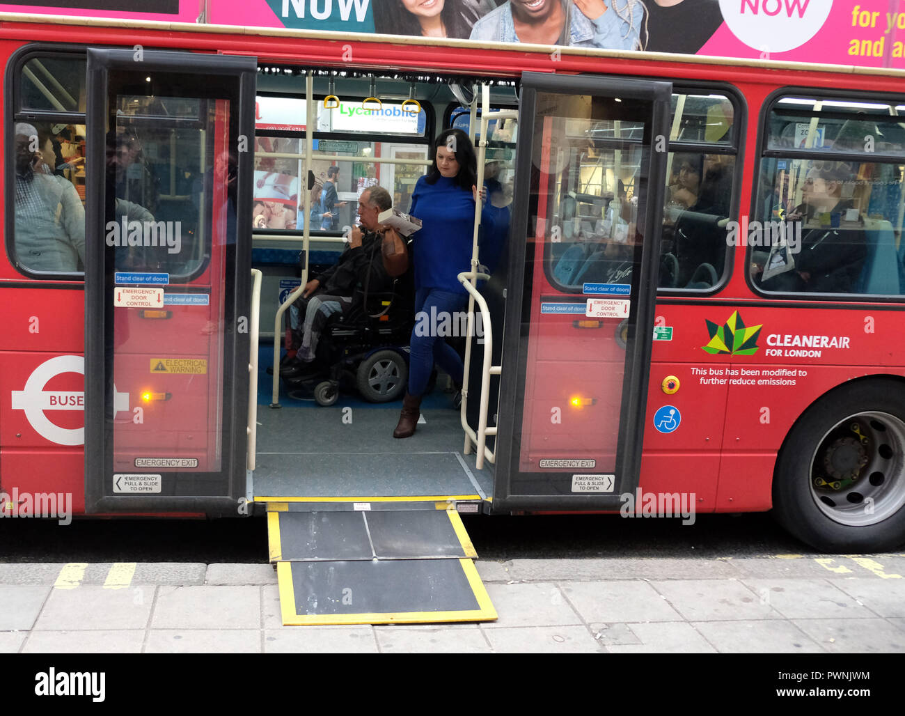 Disabled Wheelchair Bus London High Resolution Stock Photography and ...