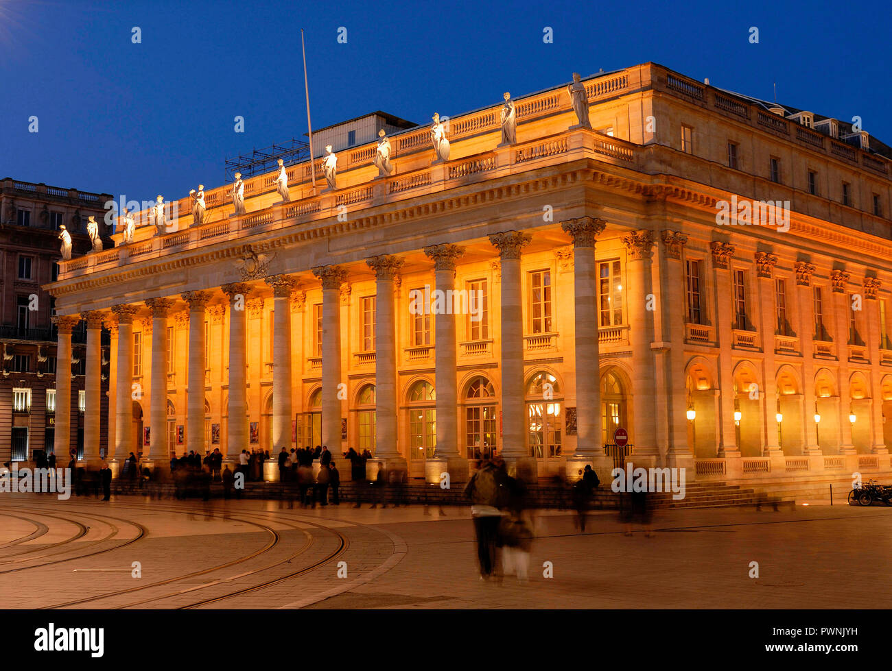 France, Gironde, Bordeaux, Triangle d'Or neighborhood, Grand Theâtre on ...