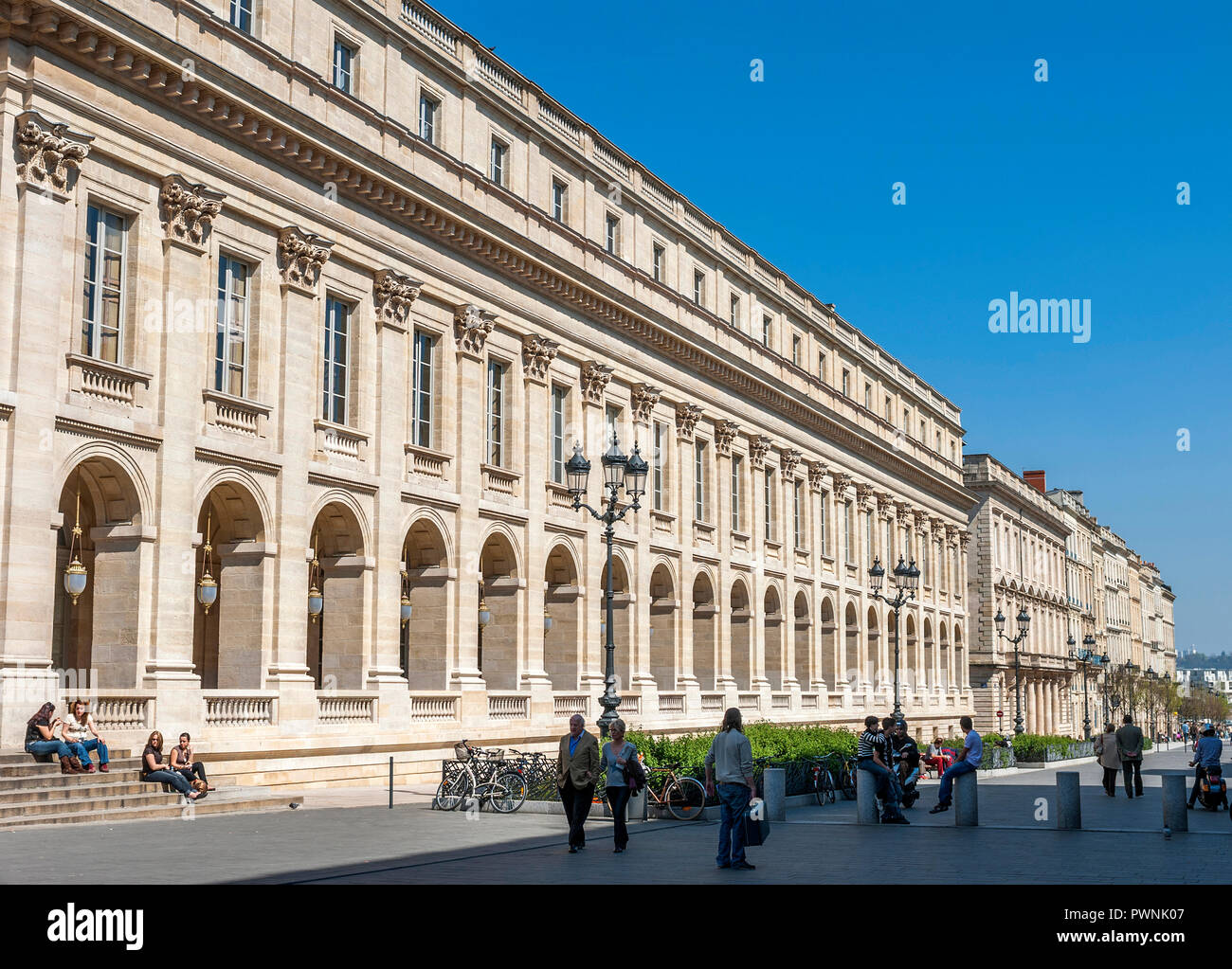 France, Bordeaux, Triangle d'Or neighborhood, side of the Grand Theâtre ...