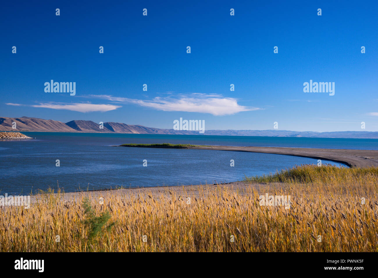 USA, Utah, Rich County, Idaho, Bear Lake County, Bear Lake Stock Photo ...