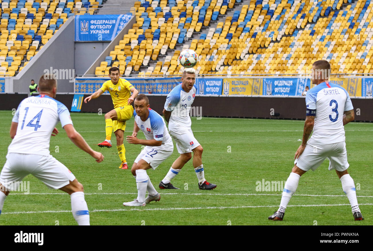 LVIV, UKRAINE - SEPTEMBER 9, 2018: Taras Stepanenko of Ukraine (in ...