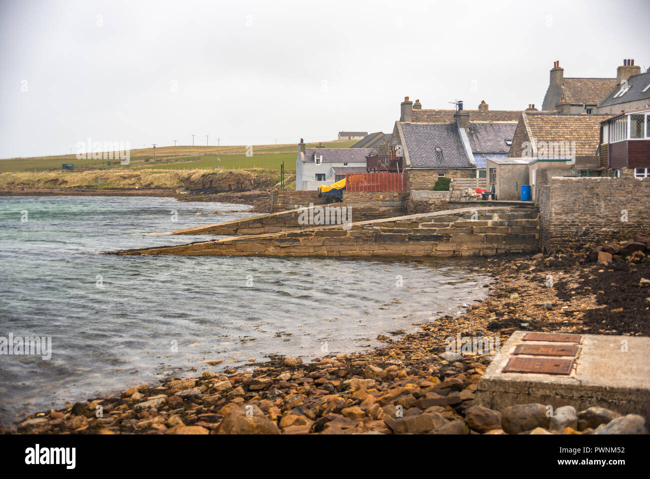 Harbour and Port of St Margaret's Hope, Orkney Islands, Scotland, Uk ...