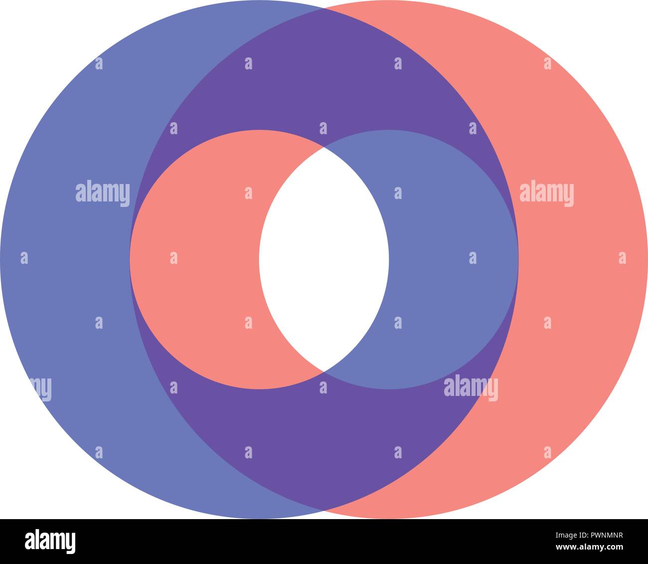 Abstract circles intersections - vector Stock Vector Image & Art - Alamy