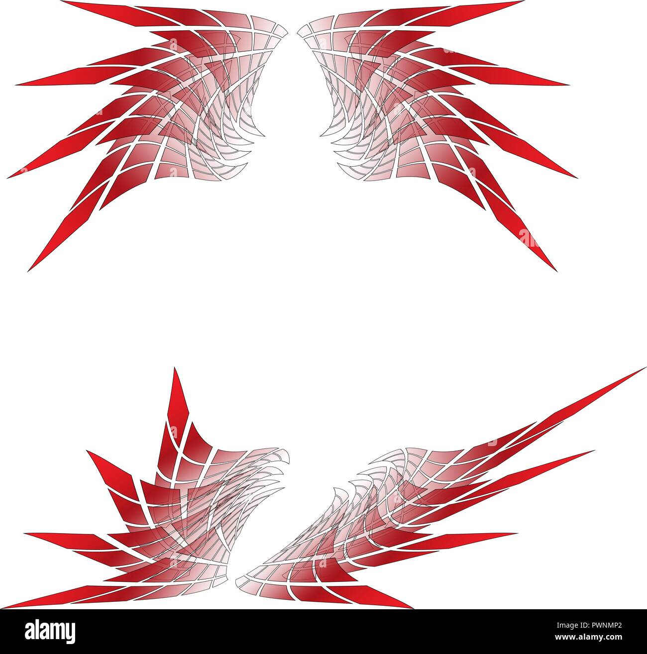 Abstract red waving shapes - vector Stock Vector Image & Art - Alamy