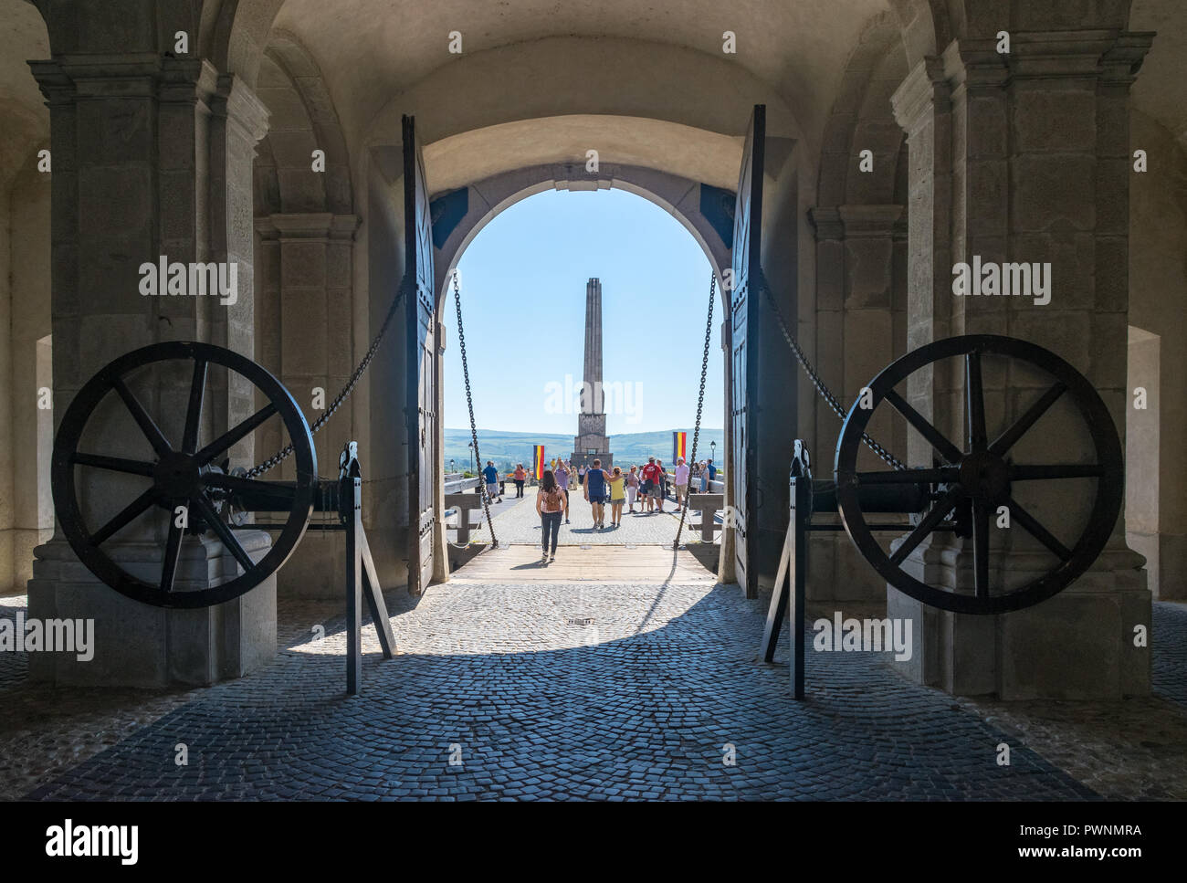 ALBA IULIA, ROMANIA - 11 AUGUST 2018: The 3rd Gate of the Citadel Alba-Carolina in Alba Iulia ...
