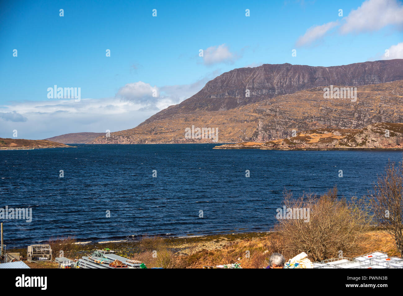 Ardmair, Loch Kanaird, Ben Mor Coigach, Ross shire, Scotland, Uk Stock ...