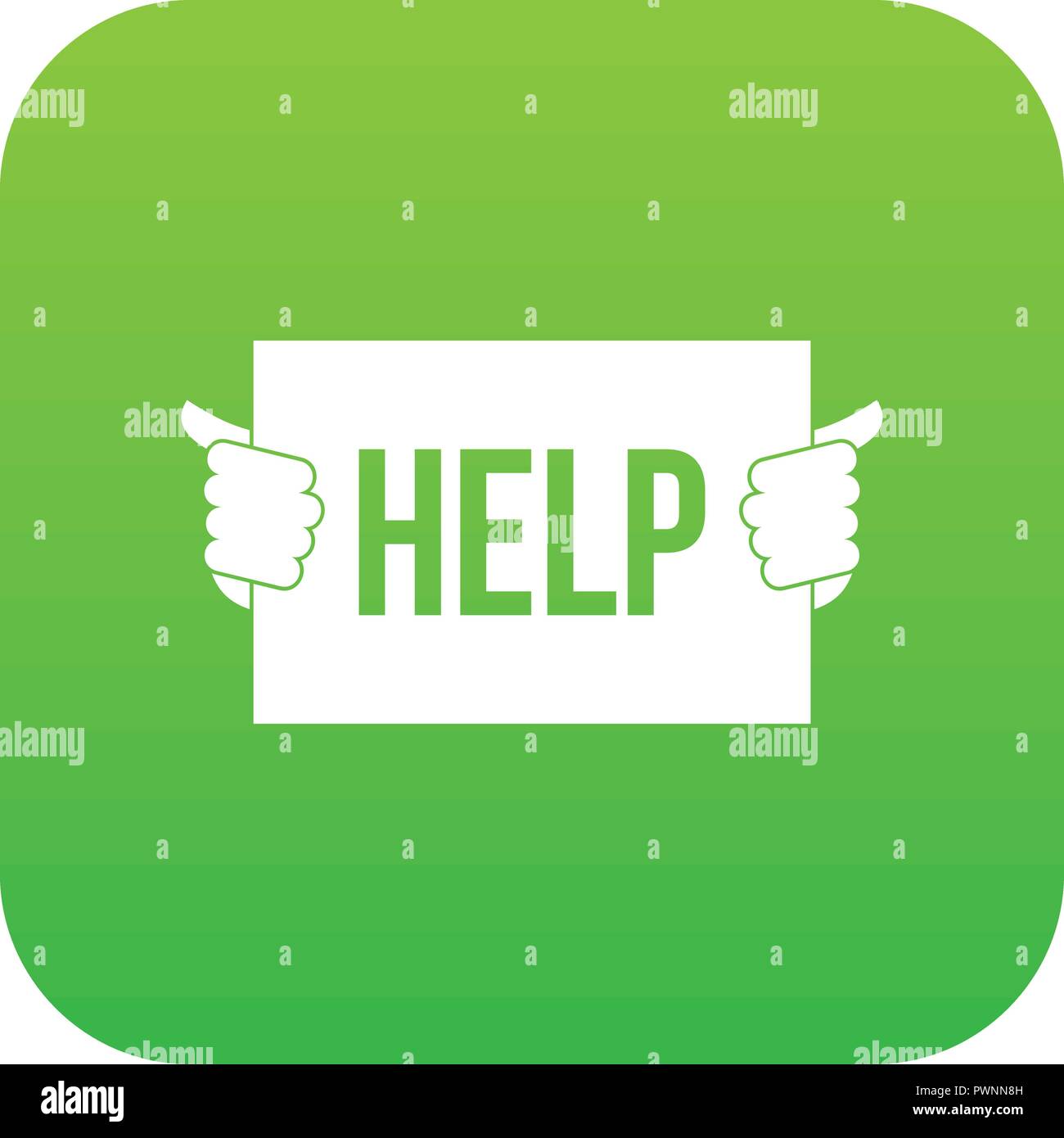 Help icon digital green Stock Vector Image & Art - Alamy