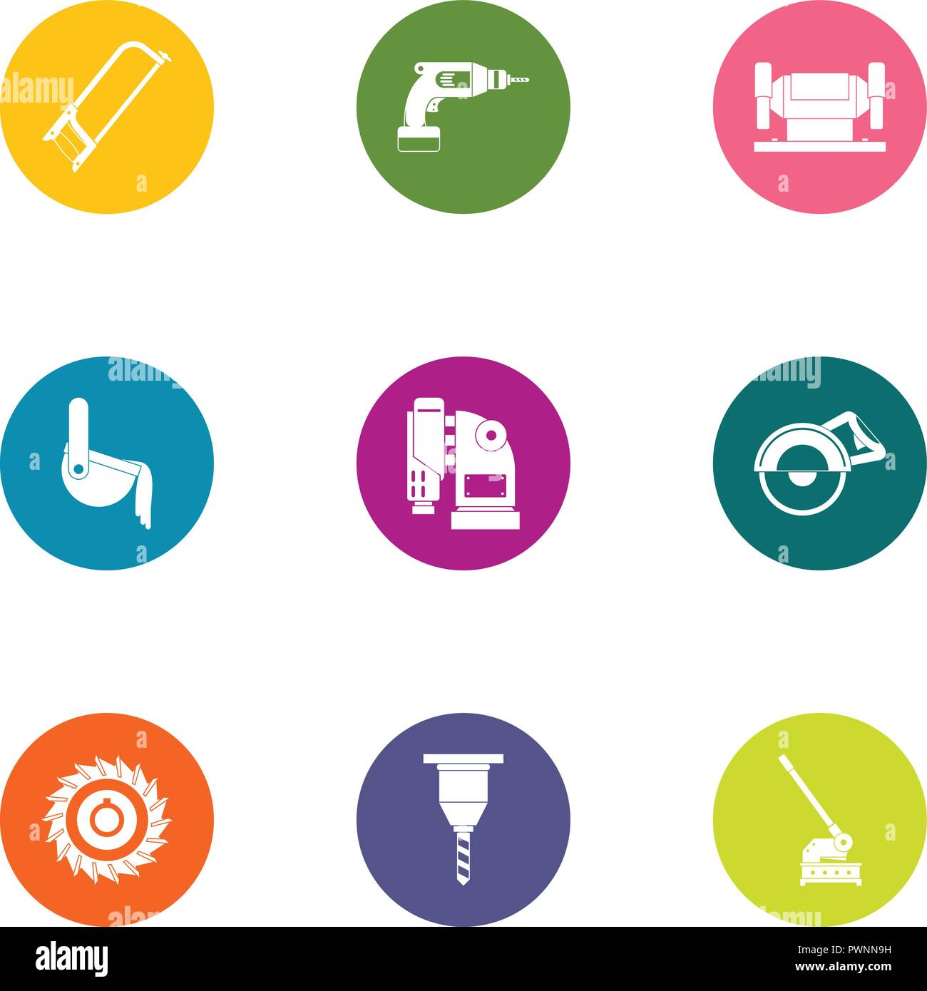 Slaughter icons set, flat style Stock Vector Image & Art - Alamy