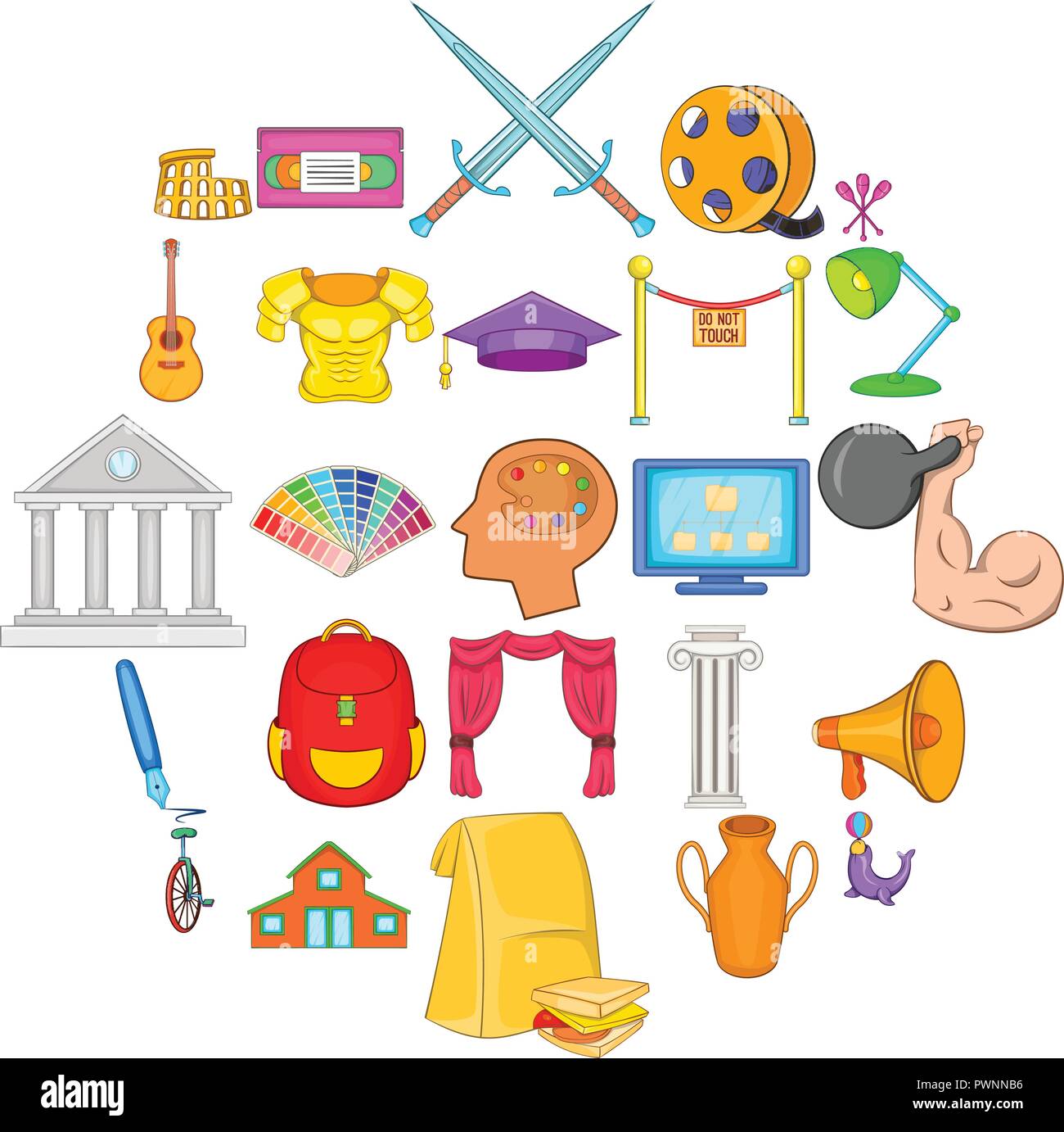 Art skill icons set, cartoon style Stock Vector Image & Art - Alamy