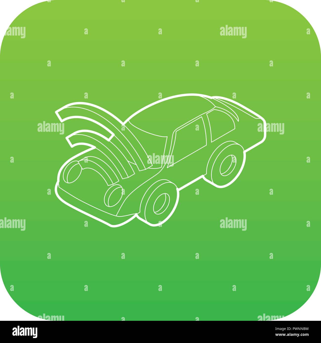 Car with wifi sign icon green vector Stock Vector Image & Art - Alamy