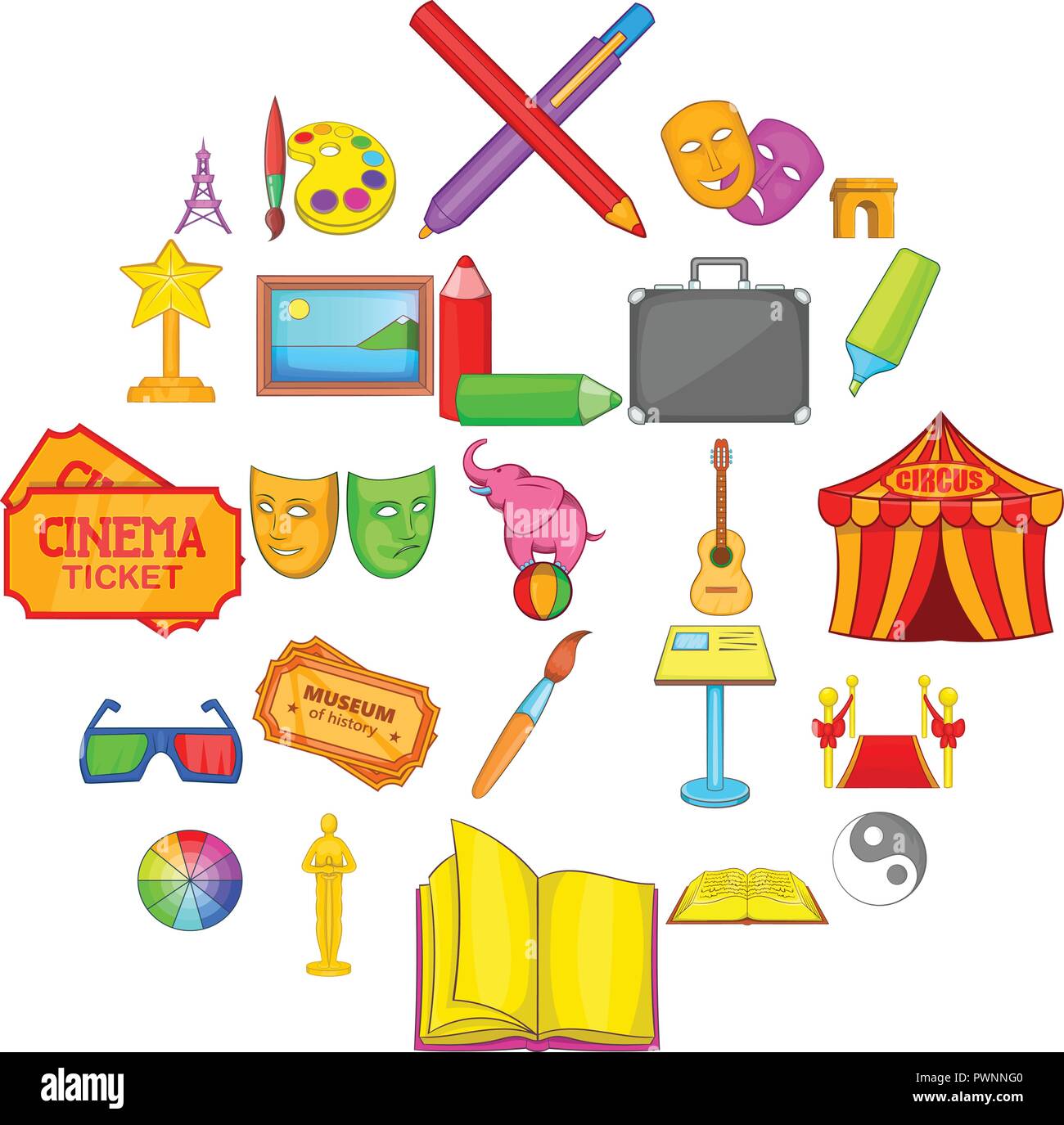 Advanced training icons set, cartoon style Stock Vector Image & Art - Alamy