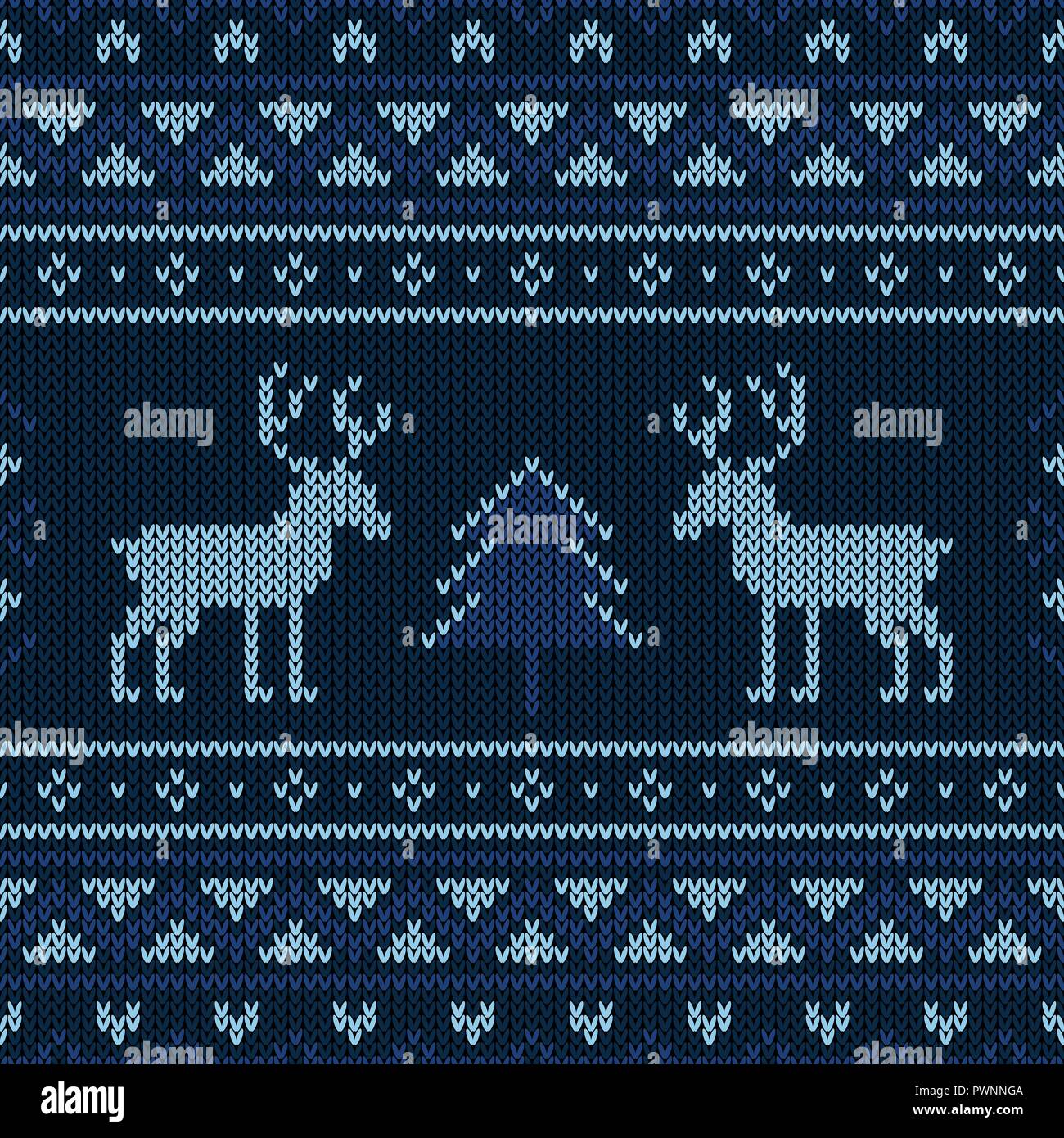 Christmas knitted pattern. Winter geometric seamless pattern. Design ...