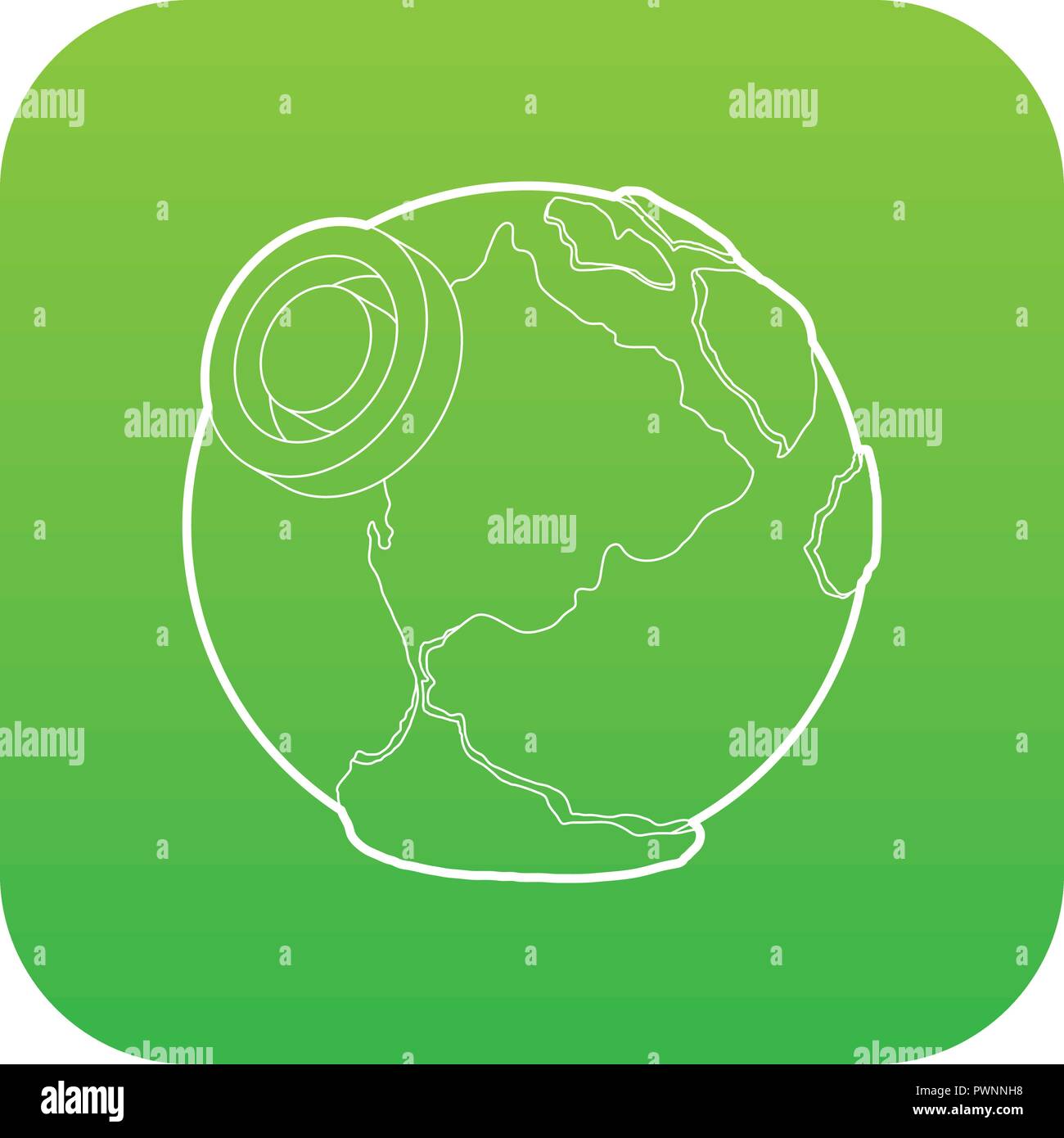 Earth icon green vector Stock Vector Image & Art - Alamy
